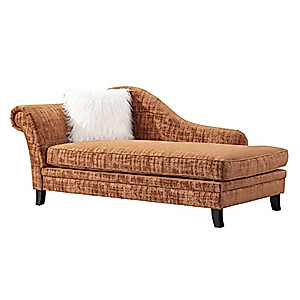 Acanva Collection Mid-Century Vintage Velvet Camelback Living Room Sofa, 3 Piece Set, Tangerine