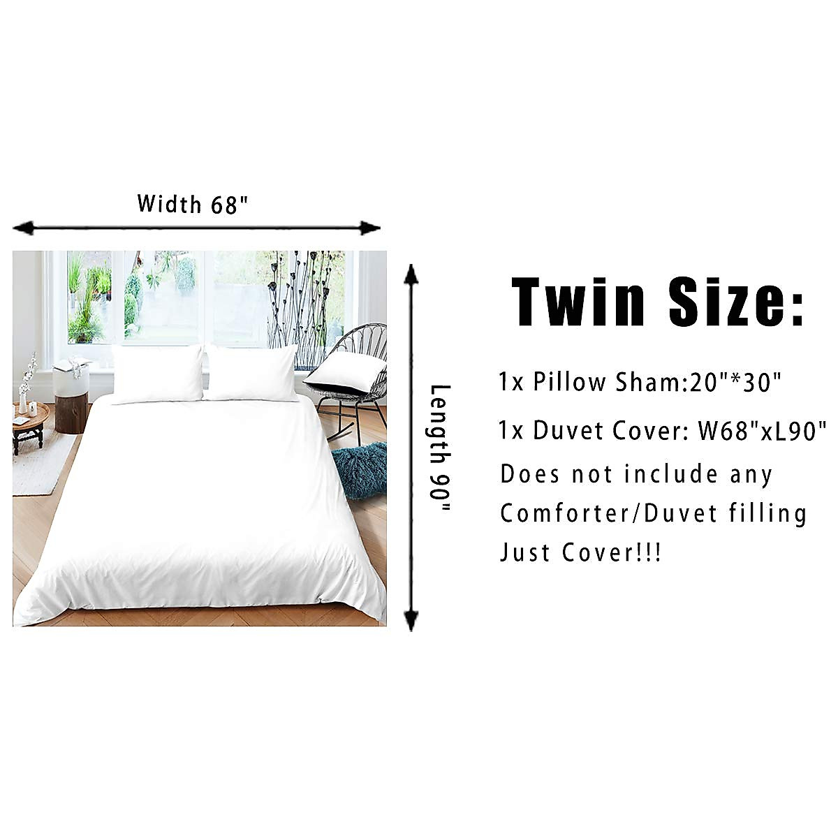 Feelyou Mallard Duck Duvet Cover Twin, Hunting and Fishing Bedding Set Green Duck Comforter Cover Wild Animal Bedspread Cover Breathable Bedding Collection 2Pcs (No Comforter)