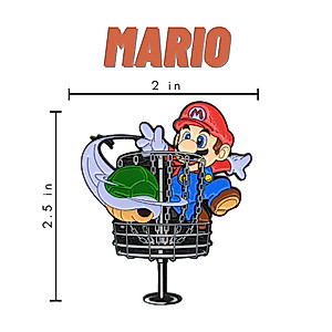 HYZER HOUND DISCS Disc Golf Bag Pins | Add Swag to Your Bag | Disc Golf Accessories for Men & Women | Disc Golf Lapel Pin for Bags, Hats, and Carts | Disc Golf Gifts for Disc Golfers (Mario)