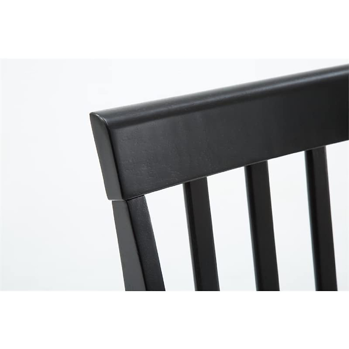 BOWERY HILL 18'' Farmhouse Wood Dining Chair in Black/Cherry (Set of 2)