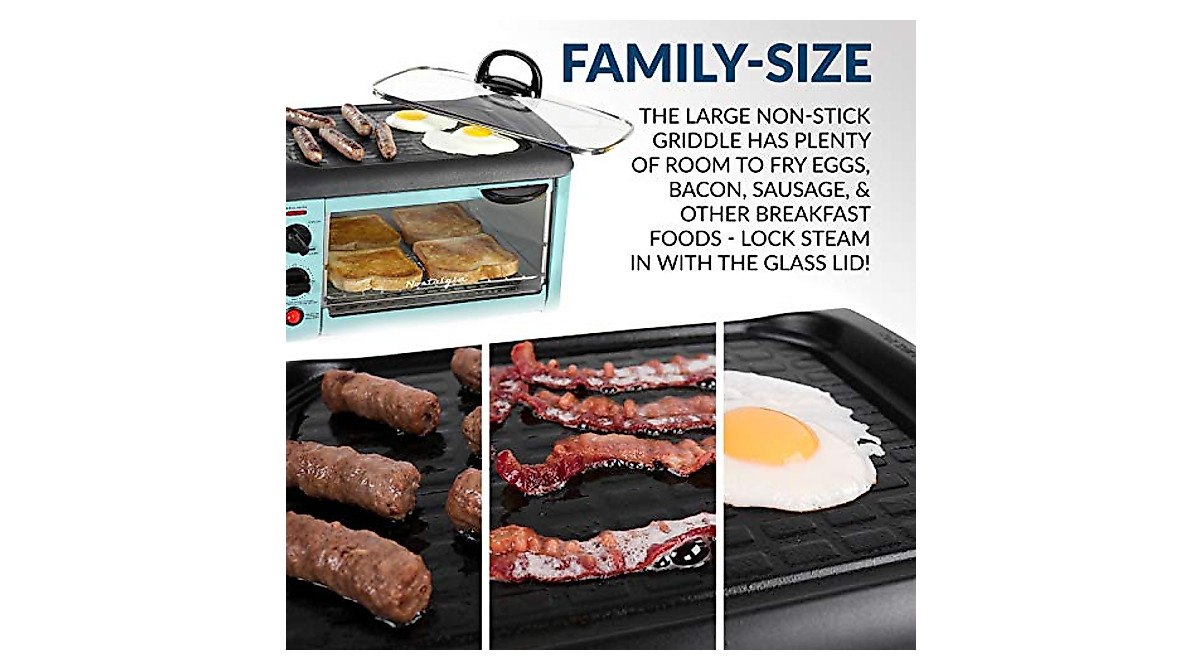 Nostalgia Retro 3-in-1 Breakfast Station - Compact All-in-One Kitchen ...
