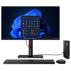 Lenovo 2024 ThinkCentre M70q Gen 3 Tiny Business Desktop Intel 6-Core i5-12400T Iris Xe Graphics 16GB DDR4 512GB NVMe SSD WI-FI AX BT USB-C HDMI2.1 DP RJ-45 Windows 10 Pro w/RE USB