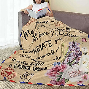 AJIIUSV to My Aunt Blanket from Niece Quilt Envelope Throw Blankets Mothers Day Blanket Gifts for Auntie Flannel Blanket Birthday Women's Day Holiday 50"x60"