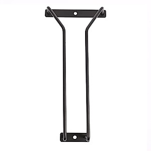 Dianoo 22.5CM Black Wine Glass Rack, Under Cabinet Wine Glass Holder, Stemware Rack Under Shelf, Wine Glasses Storage Hanger For Bar Home