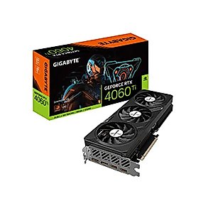 Gigabyte GV-N406TGAMING OC-8GD GeForce RTX 4060 Ti Gaming OC 8G Graphics Card, 3X WINDFORCE Fans, 8GB 128-bit GDDR6, Video Card