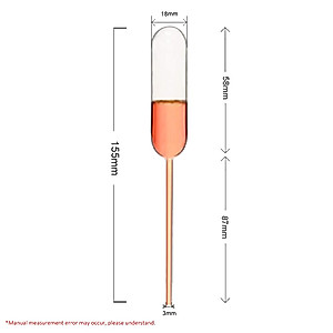 ULAB Scientific Transfer Pipette, Essential Oils Pipettes Vol.15ml, 155mm Long, LDPE Material,100pcs/bag, UTP1011