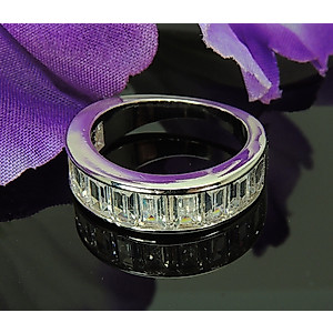 Ginger Lyne Collection Eternity Baguettes Anniversary Wedding Band Ring for Women