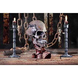 Nemesis Now Metallica Pushead Skull Statue, Metallica Collectible, Sad But True Inspired Skull, Heavy Metal Decor, Hand-Painted Resin, 23.5cm