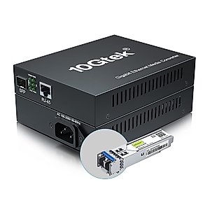 1.25G Media Converter, SFP Slot, Power Inside, with a 1.25G SFP Module, 20km