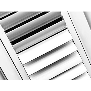 8"w X 8"h 4-Way Aluminum Curved Blade Adjustable Air Supply HVAC Diffuser - Full Control Vertical/Horizontal Airflow Direction - Vent Duct Cover [Outer Dimensions: 9.65"w X 9.65"h]