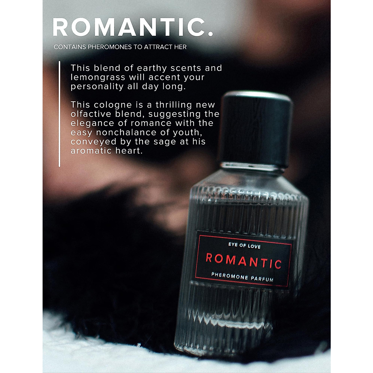 Eye Of Love Romantic Pheromone Cologne for Men - Exudes Confidence & Charm - 50ml Deluxe Parfum - Amplify Your Natural Allure with Long-Lasting Fresh Scent