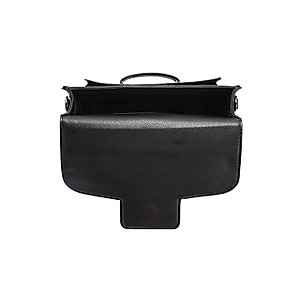 Daisy Rose Cross Body Bag with Magnet Closure - PU Vegan Leather Shoulder Bag - BLACK