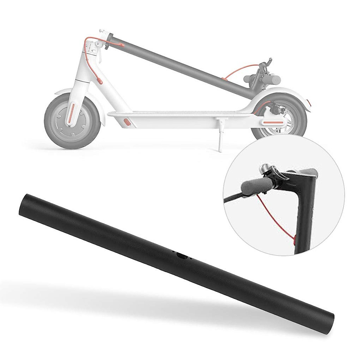 VGEBY Electric Scooters Handlebar, 41cm Aluminum Alloy Electric Scooters Handlebar Scooters Handle Grip Replacement Accessories Fit for Repair Spare Parts Electric Scooter