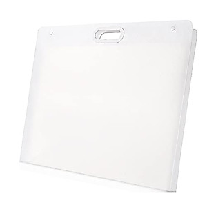 Sohynca Plastic Art Portfolio, Large Art Portfolio with Handles,Waterproof Portfolio Folder for Artwork, Arts Storage Case for Drawing Sketch Photography Poster (17.32 x 13.22 inch)