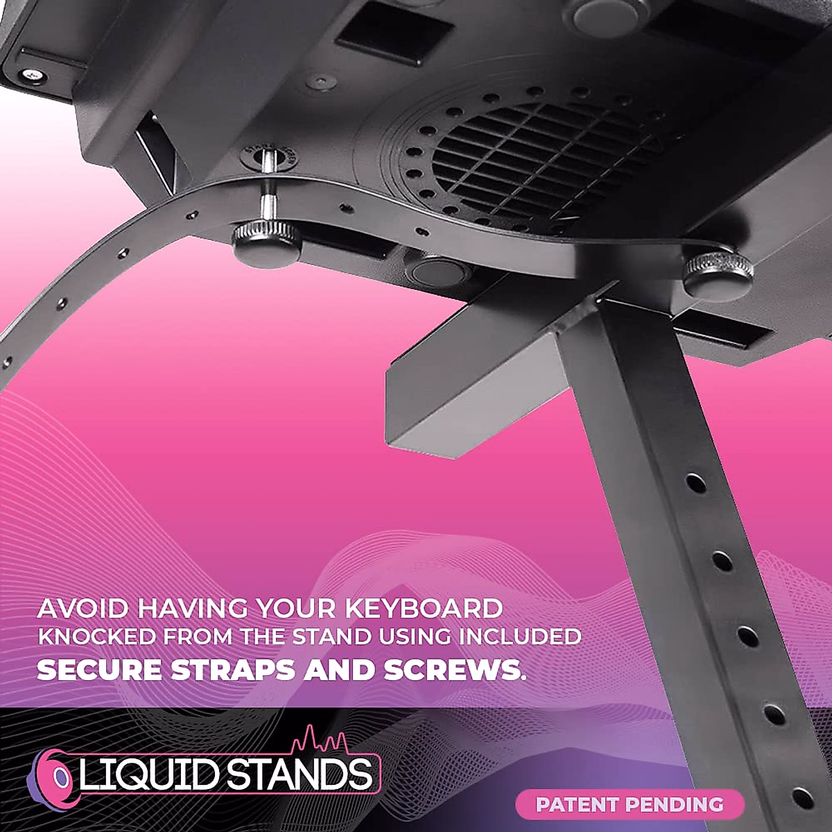 Liquid Stands Keyboard Stand w/ Wheels - Black Z Style Adjustable & Portable Professional Heavy Duty Digital Piano Stand - Fits 54-88 Key Electric Pianos - Sturdy Rolling Musical Keyboard Stand