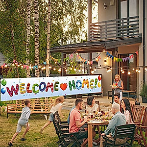 Labakita Welcome Home Banner Housewarming, Welcome Home Decorations for Hospital/Military/Navy/Marine Corps/Marine Boot-camp/Army/National Guard/Air Force, Welcome Home Sign