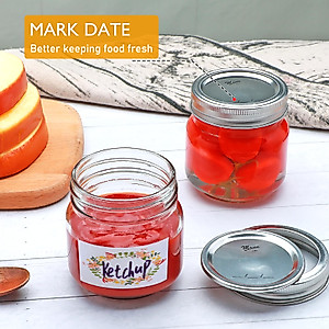 Salzesfalls 30 Pack 8oz Mason Jars with Lids,Half Pint Canning Jars,Small Glass Canning Jars,Samll Mason Jars for Jam, Honey,Candy,Spice