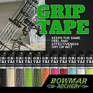 Bowmar Archery Grip Tape, Designed for Archers, Self-Adhering, Effective in Dry or Wet Conditions, Comfortable, Tacky, Easy to Install (Pink)