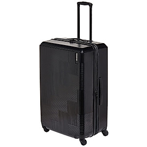 American Tourister Stratum XLT Expandable Hardside Luggage with Spinner Wheels, Jet Black, Checked-Large 28-Inch