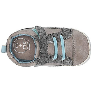 RO + ME Baby Boys Crib Shoe, Parker Grey, 12 Months-18 Months Infant