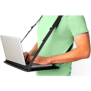 Office Up Laptop Harness, Standing Desk, Mobile Walking Laptop Carrier, Adjustable Desk and Portable Laptop Stand, Hands Free Wearable Desk for Laptop (16") or Notebook…