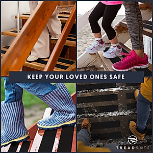 TREADSAFE Anti Slip Tape for Stairs,Non Slip Tape for Outdoor/Indoor Steps,Anti Skid Tape Roll, Traction Tread Tape for Stairs, Waterproof Grip Tape Black Traction Tape