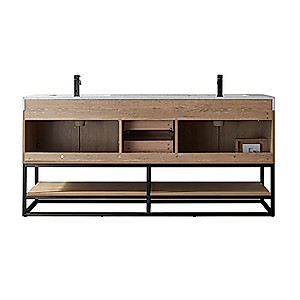 Vinnova 789072B-NO-GW-NM Alistair Bathroom Vanity, North American Oak Finish