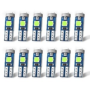 Nanpoku T5 LED Bulbs 74 73 37 2721 LED Bulb for Auto Car Dashboard Dash Instrument Panel Gauge Cluster Indicator Lights Lamp(Green)