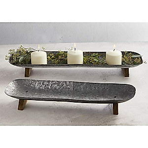 47th & Main Footed Iron Tray Medium, Rectangle