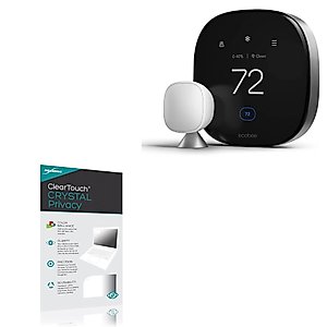 BoxWave Screen Protector Compatible with Ecobee New Smart Thermostat Premium - ClearTouch Crystal Privacy (2-Pack), Privacy Screen Protector Flexible Film Clear