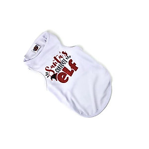 Santa's Cutest Elf Dog Costume, Dog Christmas Costume, Dog Christmas Outfit, Christmas Elf Dog Shirt, Clothes for Dogs (XL 20-28 lbs)