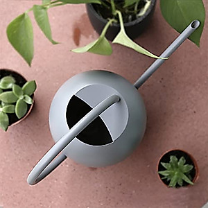 Flueyer 0.4L Metal Watering Can, Long Spout Watering Kettle Indoor Outdoor Home, Modern Style Garden Watering Pot for Office House Watering Bonsai Plants