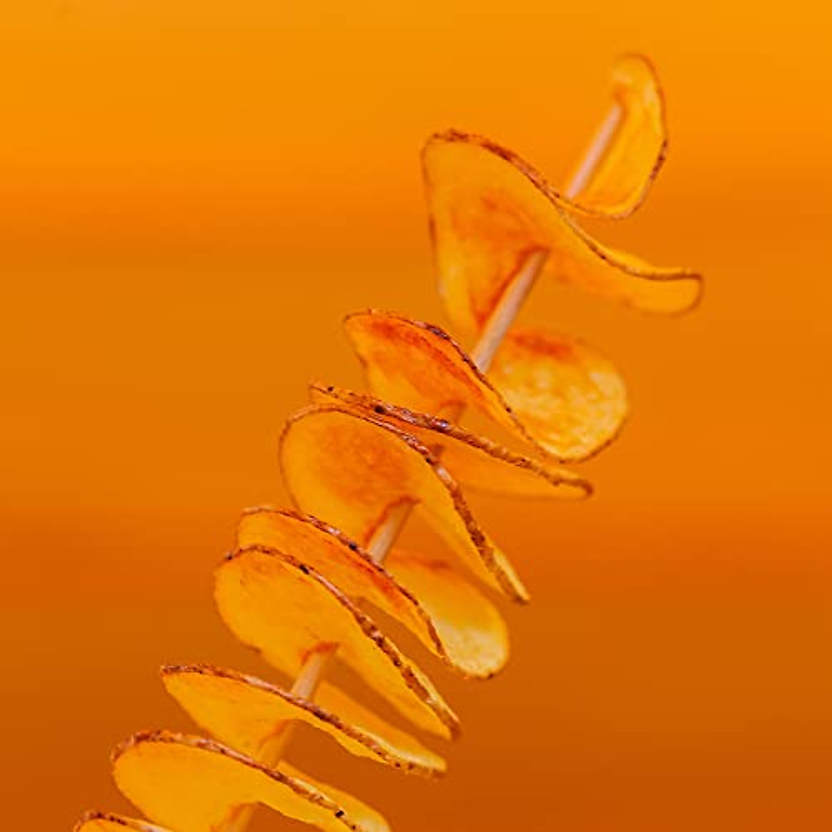 BambooMN Premium 15" Inch (1.25ft) Long 5mm Thick Safe Multipurpose Tornado Twist Potato Bamboo Skewers, 300 Pieces Perfect for Camping or Outdoor Party, Garden Sticks