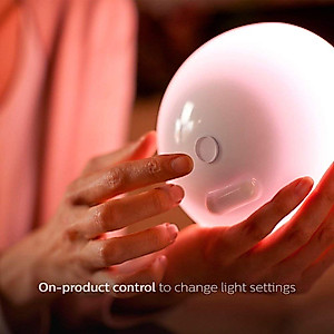 PHILIPS Hue Go White and Color Portable Dimmable LED Smart Light Table Lamp (Requires Hue Hub, Works with Alexa, HomeKit and Google Assistant), White
