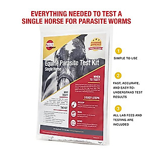 Equine Parasite Worm Mail-In Test Kit and Laboratory Services for Detecting Harmful Internal Parasites and Worms in Horses and Evaluating Equine Worming/Deworming Programs.