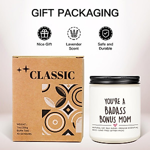 Bonus Mom Gifts from Daughter/Son, Mothers Day Gifts for Mother-in-Law, Candle Gift for Stepmom, Boyfriends Mom, Girlfriends Mom, Birthday Christmas Gifts for Step Mom, Adopted Mom, Second Mom