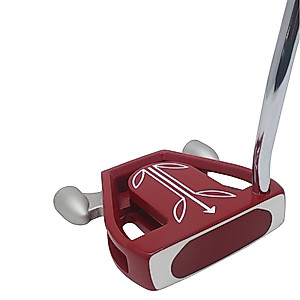 T7 Twin Engine Red Mallet Golf Putter Right Handed with Alignment Line Up Hand Tool 34 Inches Men's Standard Length Perfect for Lining up Your Putts