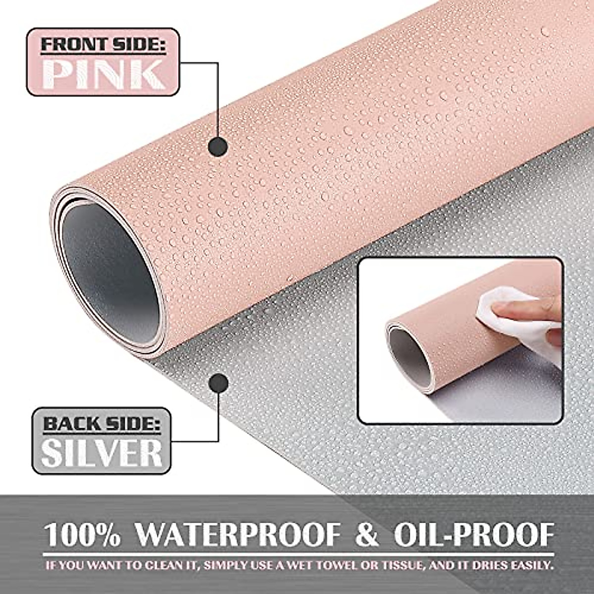 K KNODEL Desk Mat Waterproof for Desktop, Leather Desk Pad for Keyboard, Mouse Pad Protector for Office and Home (Pink, 31.5" x 15.7")