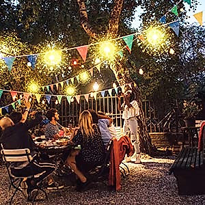 LetsFunny Fairy Christmas String Lights Wire Lights, 225 LED DIY 8 Modes Dimmable Lights with Remote Control, Decorative Hanging Starburst Lights Christmas Indoor Outdoor Decoration