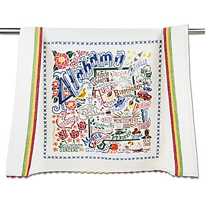 Catstudio Alabama Dish Towel - U.S. State Souvenir Kitchen and Hand Towel with Original Artwork - Perfect Tea Towel for Alabama Lovers, Travel Souvenir