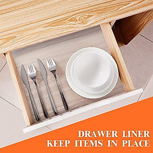 Mcrbeay Refrigerator Shelf Liners Non Adhesive, 24Inch x 20Ft, Cabinet Liners Non Slip Waterproof, Durable Washable Kitchen Drawer Liners for Cupboard, Pantry, Fridge, Storage, Clear