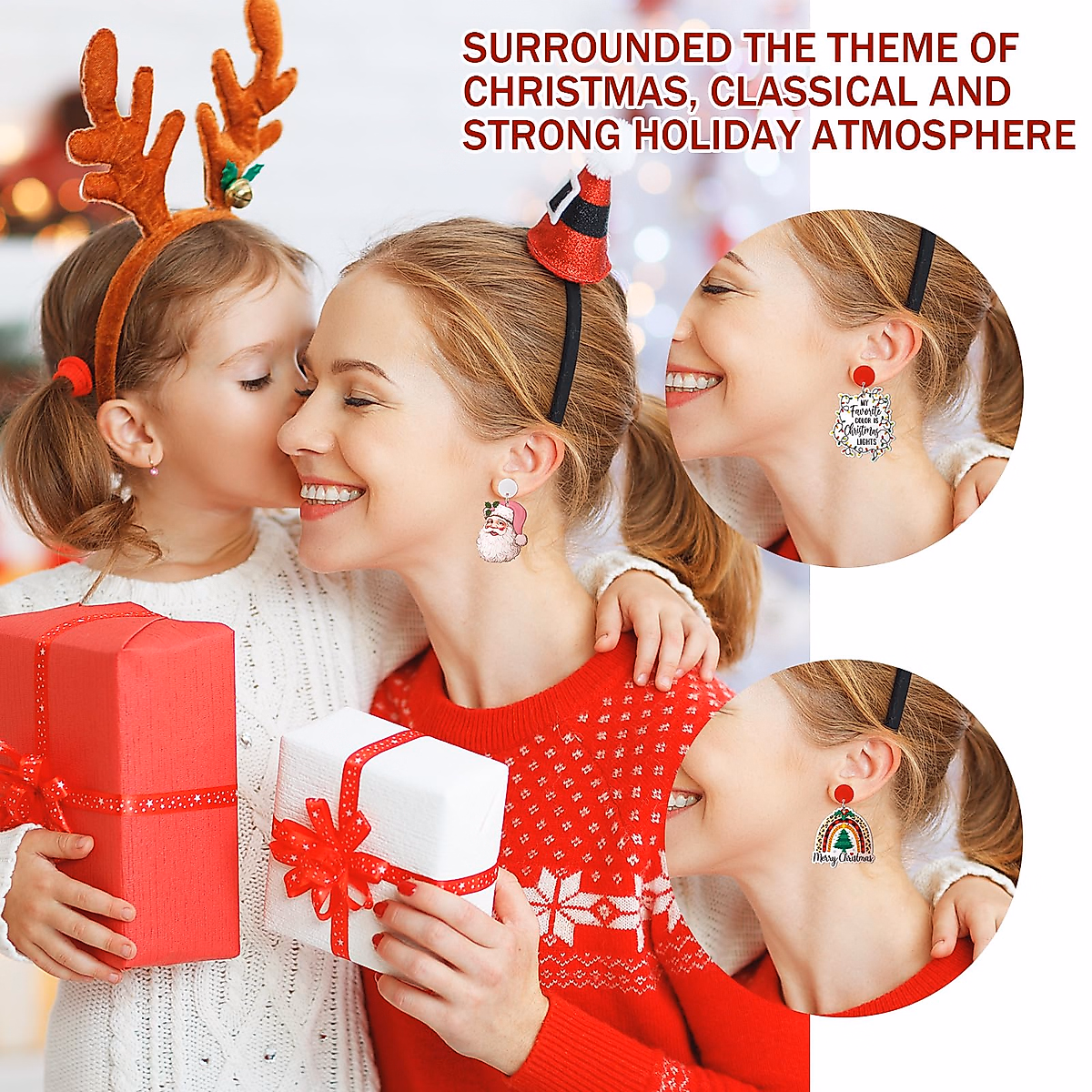 Huquary 16 Pairs Teacher Earrings Bulk for Women Acrylic Apple Pencil Letter Dangle Earrings for Teacher Thanksgiving Gifts(Festive Style)