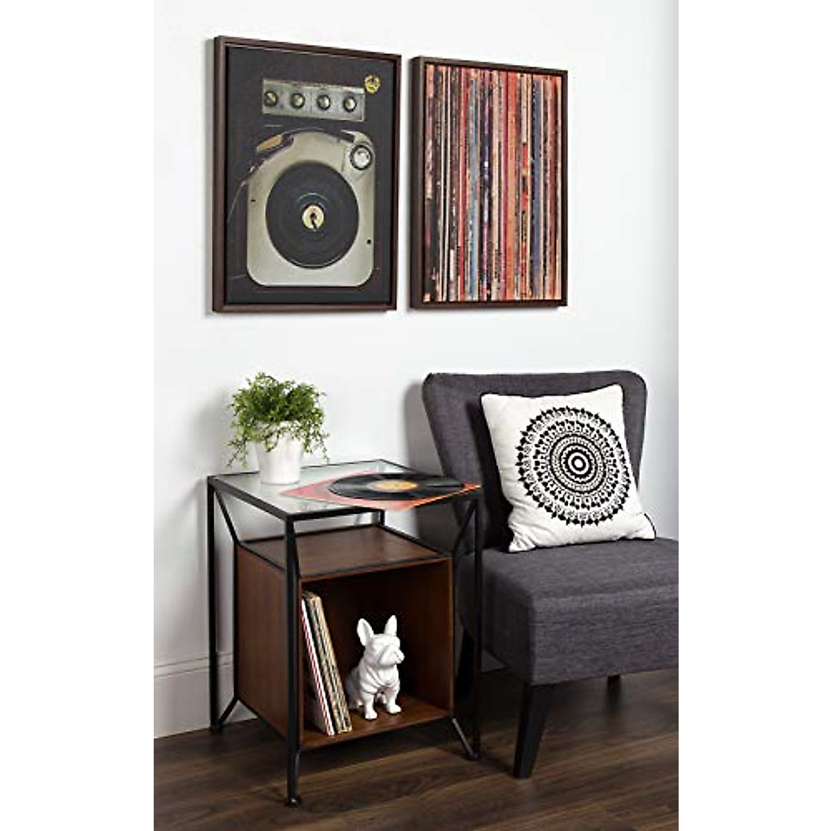 Kate and Laurel Garrod Record Storage End Table
