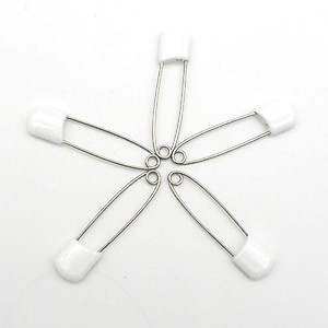 50 Pcs Baby Cloth Diaper Pins Stainless Steel Pins Plasetic End Safety Pins
