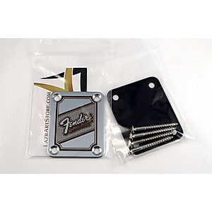 Standard 4 Bolt "Custom Built" Engraved or Printed Guitar Neck Plate - Choose from 4 designs - Silver, Gold or Black