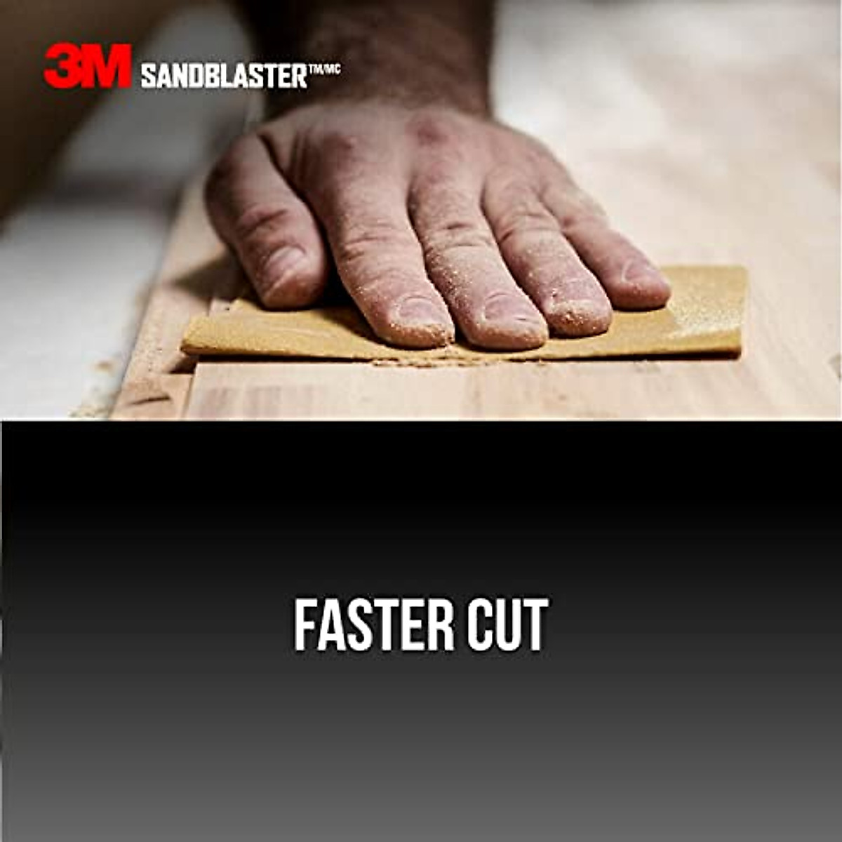 3M 11060-G-6 Sandblaster Sandpaper with No-Slip Grip Backing, Gold, 3-2/3 in. x 9 in, 60 Grit, 6 Sheets/Pack, 10 Count