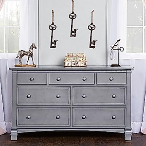 Evolur Santa Fe Double Dresser, Storm Grey