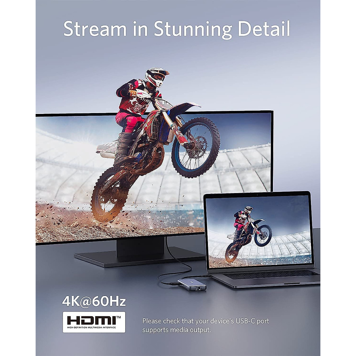 Anker Thunderbolt 3.0 Cable 1.6 ft Supports 100W Charging / 40Gbps Data Transfer & Anker USB C Hub, PowerExpand 8-in-1 USB C Adapter, with 100W Power Delivery, 4K 60Hz HDMI Port, 10Gbps USB C and 2 US