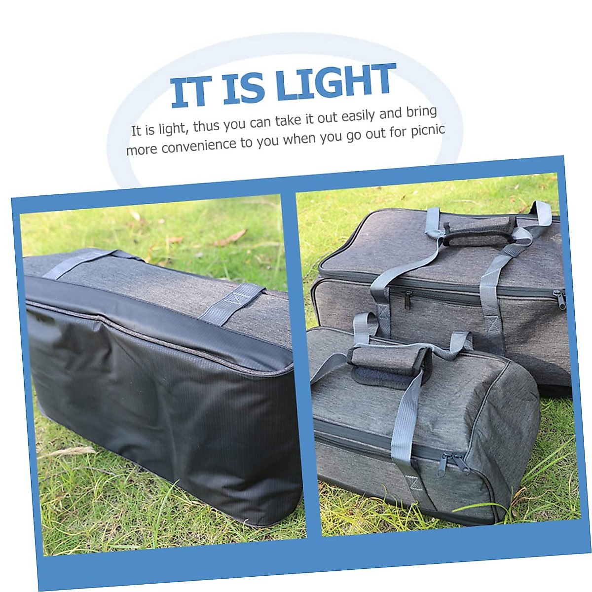 VALICLUD Outdoor Storage Bag Fine China Storage Containers Frying Pan with Lid Container with Lid Utensil Bag Outdoor Stove Snack Bar Organizer Flatware Storage Large Barbecue Oxford Cloth