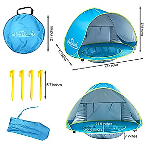 Monobeach Baby Beach Tent Pop Up Portable Shade Pool UV Protection Sun Shelter for Infant